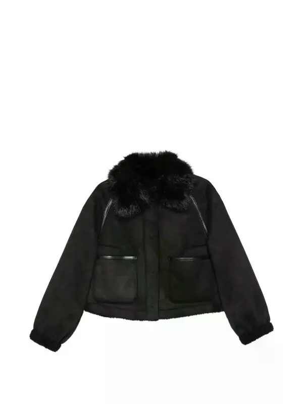 BETTA CORRADI Faux-fur Collar Cropped Jacket