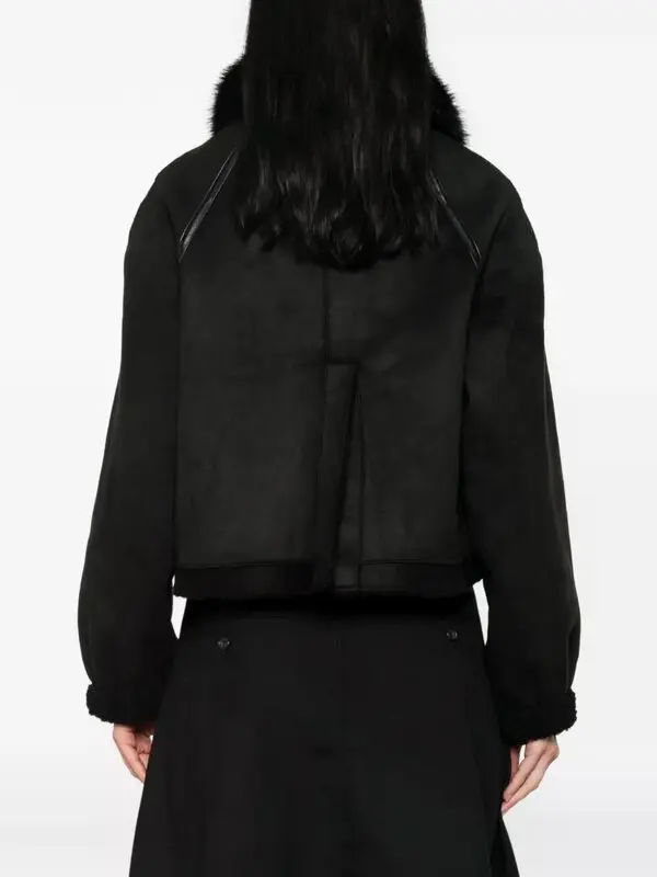 BETTA CORRADI Faux-fur Collar Cropped Jacket
