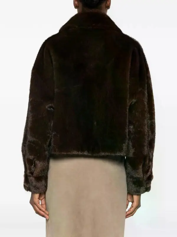 BETTA CORRADI Faux-fur Flap-pockets Jacket