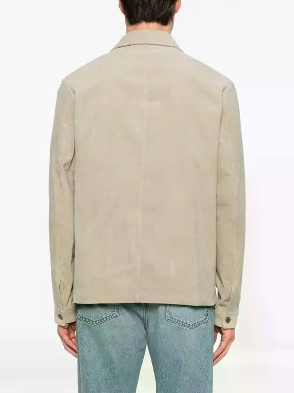 A.p.c. Rodney Corduroy Patch-pocket Shirt Jacket - Neutrals