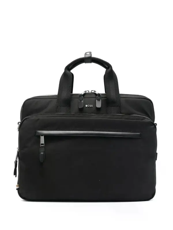 BOSS Highway Logo-plaque Briefcase - Black