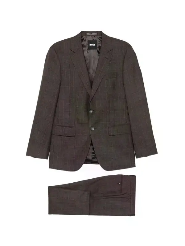 BOSS Huge Check-pattern Single-breasted Suit