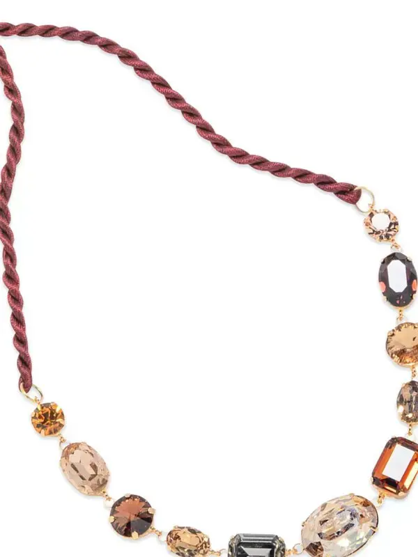 JENNIFER BEHR Leah Crystal-embellished Tassel Necklace
