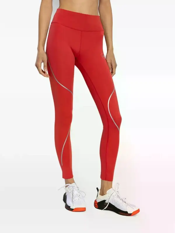 Adidas By Stella McCartney Reflective-trim Logo-print Leggings