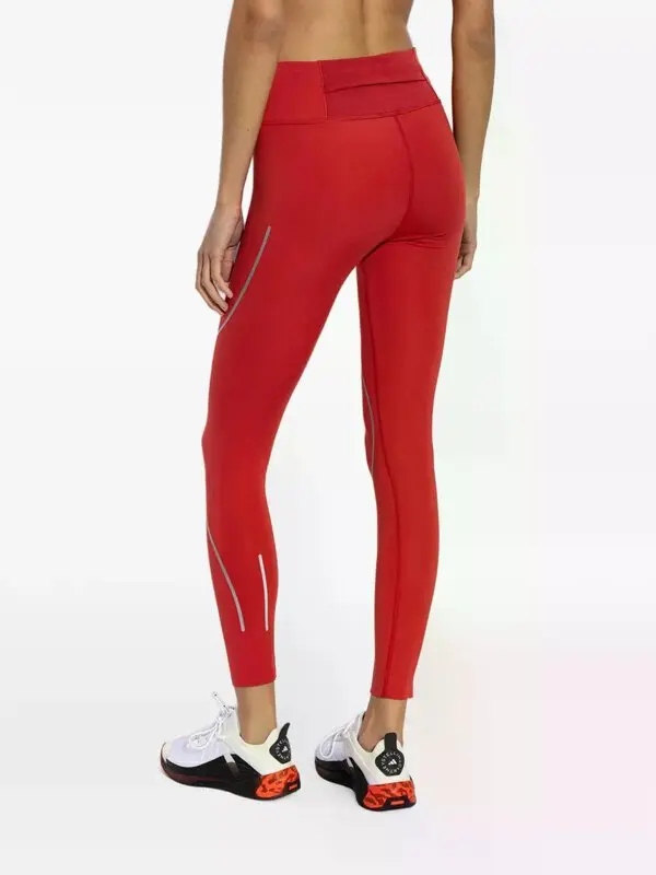 Adidas By Stella McCartney Reflective-trim Logo-print Leggings