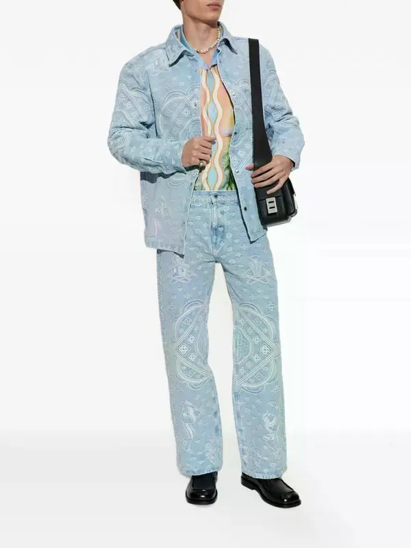 Casablanca Carpet Long-sleeve Denim Shirt