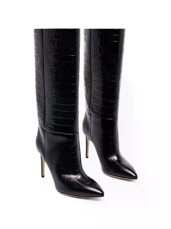 Paris Texas Croc-effect Stiletto Boots