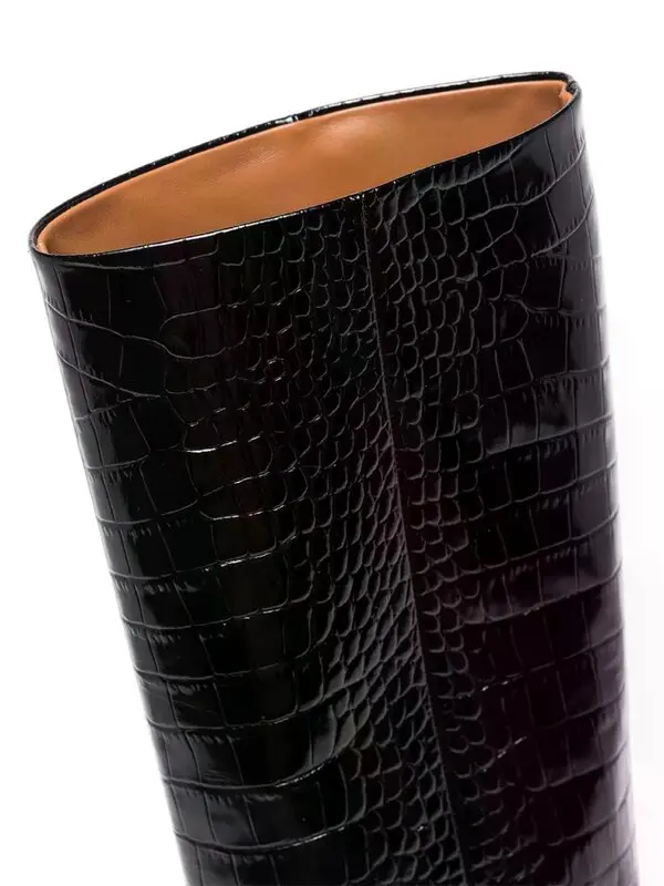 Paris Texas Croc-effect Stiletto Boots