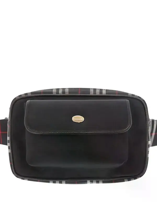 Burberry 2000-2017 Plaid Canvas And Leather Belt Bag