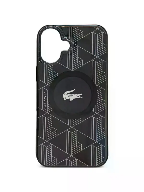 Lacoste Monogram-pattern Phone Case - Black