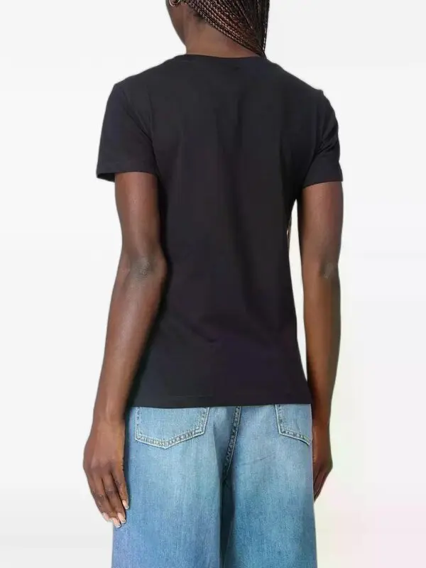 Armani Exchange Rhinestone-logo T-shirt - Black