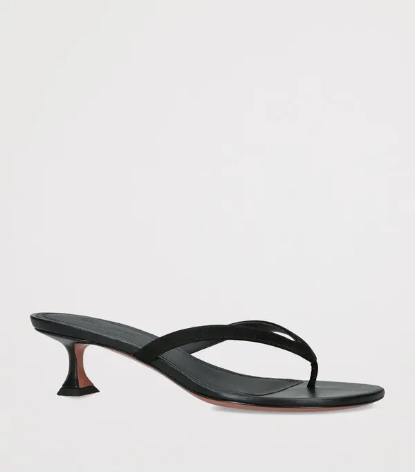 Amina Muaddi Suede Juliette Sandals 45