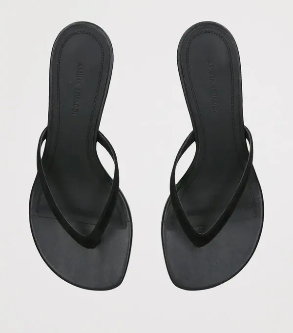 Amina Muaddi Suede Juliette Sandals 45