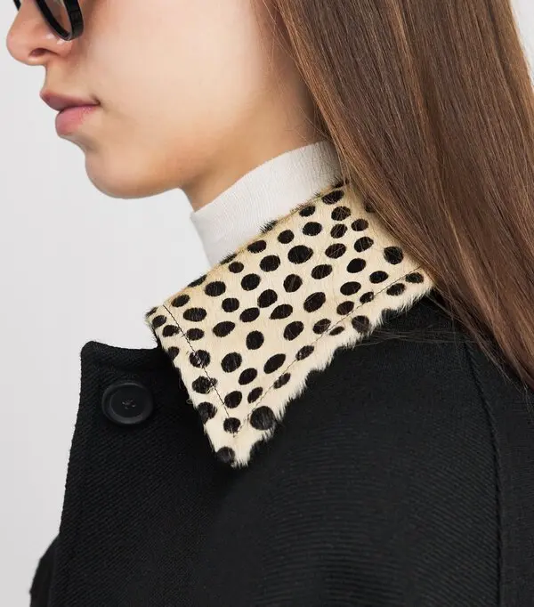RÓHE Wool Cheetah-collar Coat