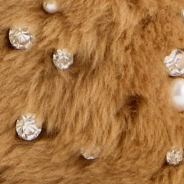 JIMMY CHOO Shearling Faux-pearl Bon Bon Top-handle Bag