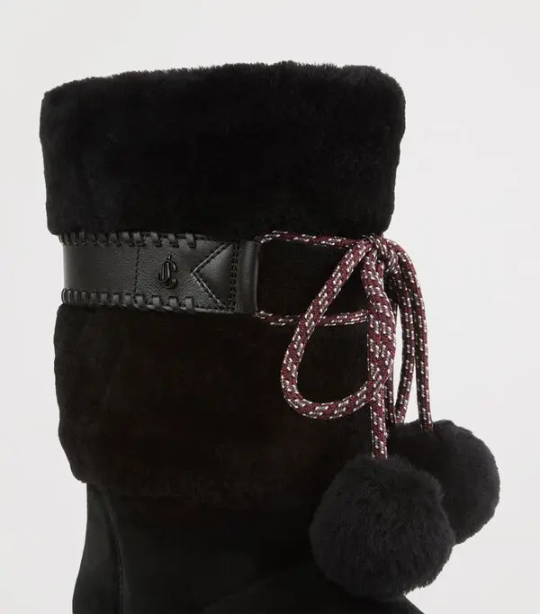 JIMMY CHOO Cobi Suede-shearling Boots