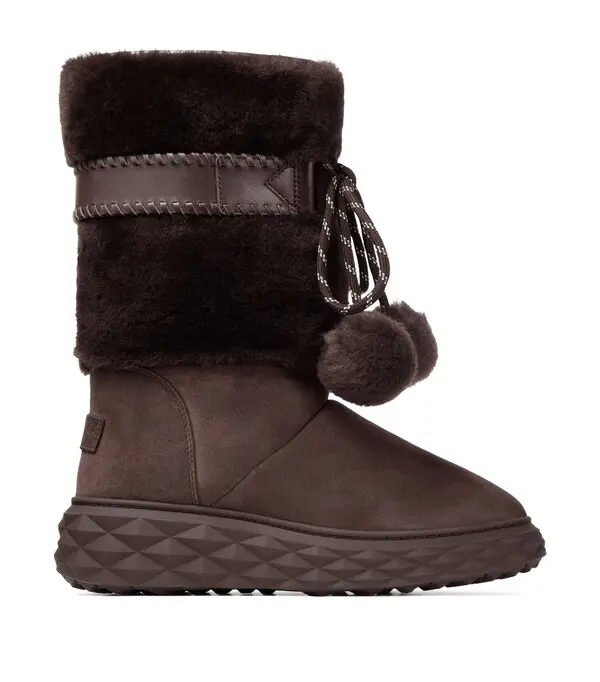 JIMMY CHOO Cobi Suede-shearling Boots