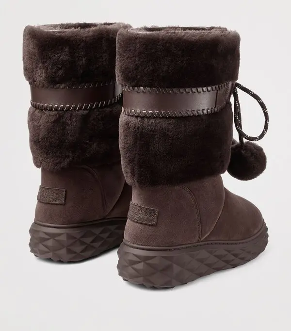 JIMMY CHOO Cobi Suede-shearling Boots
