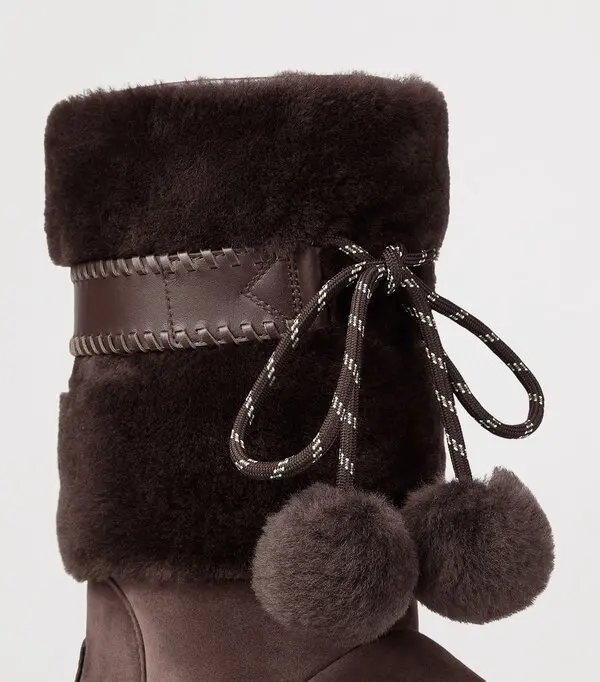 JIMMY CHOO Cobi Suede-shearling Boots