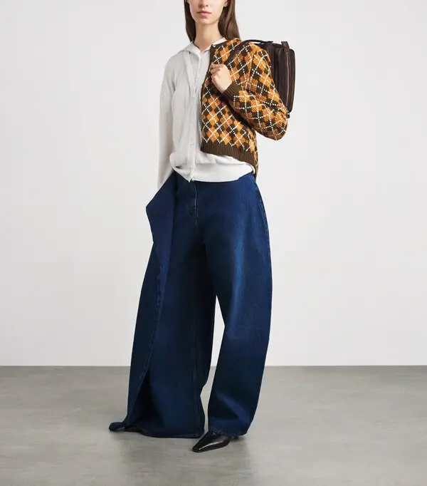 A.W.A.K.E. Mode Asymmetric Wrap-detail Jeans