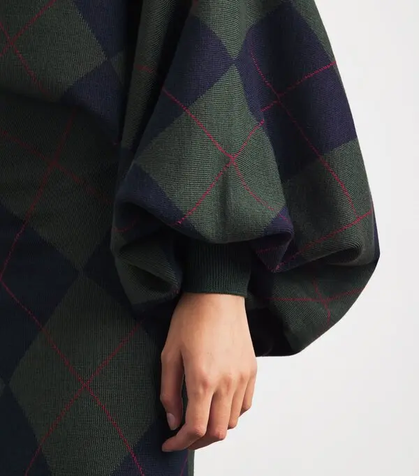 A.W.A.K.E. Mode Merino Wool Argyle Midi Dress