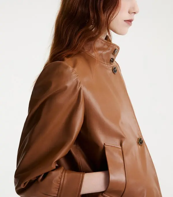 Marella Asymmetric Leather Jacket