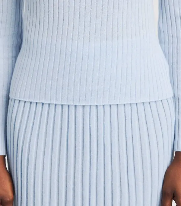 Arch4 Cashmere Ribbed Ariana Sweater - Blue
