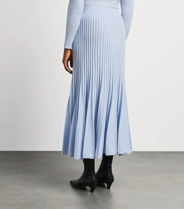Arch4 Cashmere Pleated Sabrina Midi Skirt