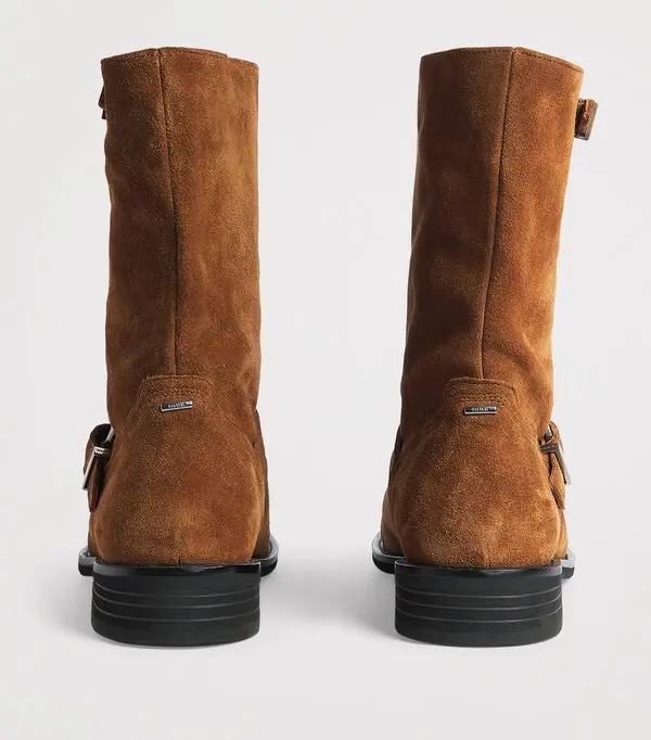 SYSTEM Suede Buckle Ankle Boots