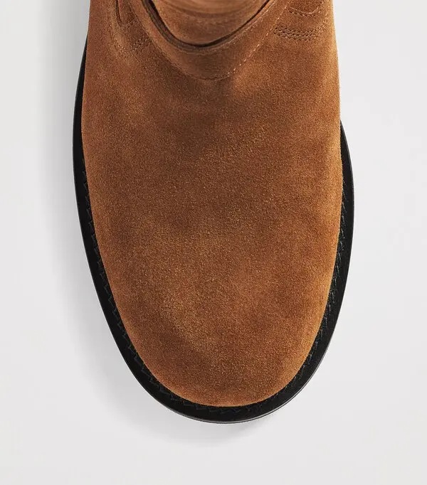 SYSTEM Suede Buckle Ankle Boots