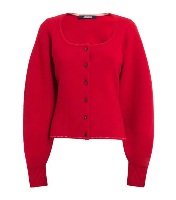 Jacquemus Wool-cashmere Tempo Cardigan - Red