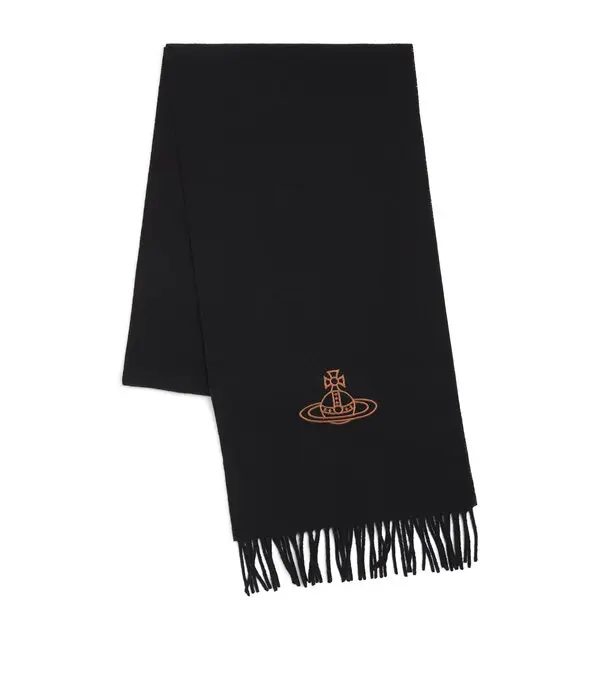 VIVIENNE WESTWOOD Wool Embroidered Orb Scarf