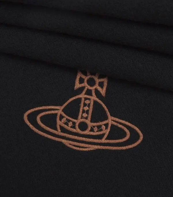 VIVIENNE WESTWOOD Wool Embroidered Orb Scarf