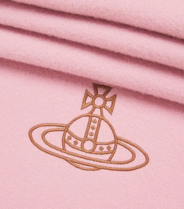 VIVIENNE WESTWOOD Wool Embroidered Orb Scarf