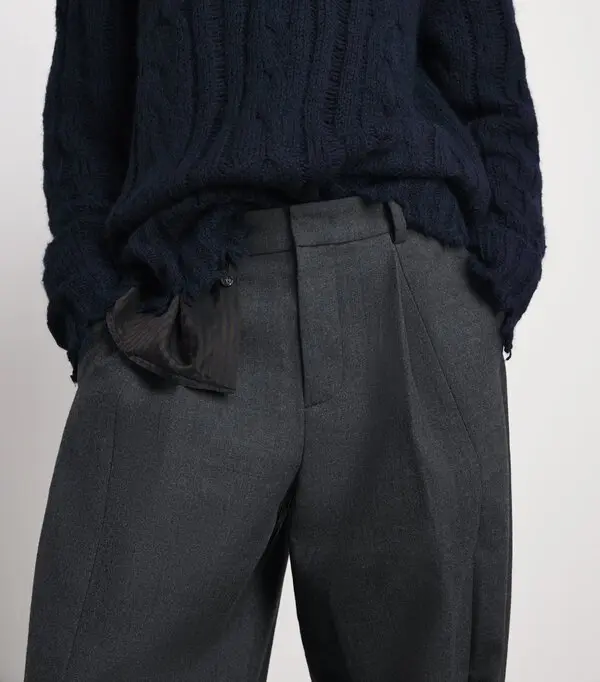 SYSTEM Wool Pleated Trousers