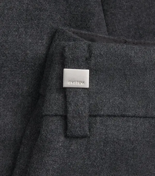 SYSTEM Wool Pleated Trousers