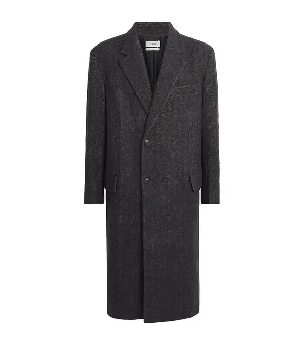 SYSTEM Wool Single-breasted Overcoat