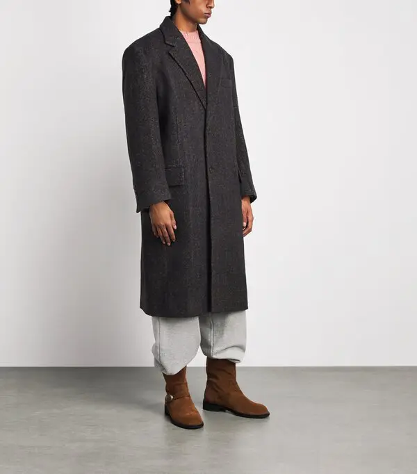 SYSTEM Wool Single-breasted Overcoat
