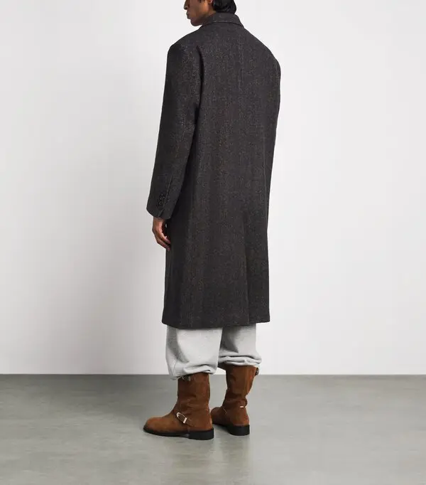 SYSTEM Wool Single-breasted Overcoat