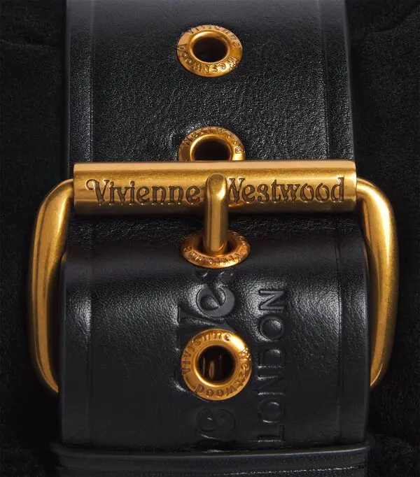 VIVIENNE WESTWOOD Suede Hazel Treasure Clutch Bag