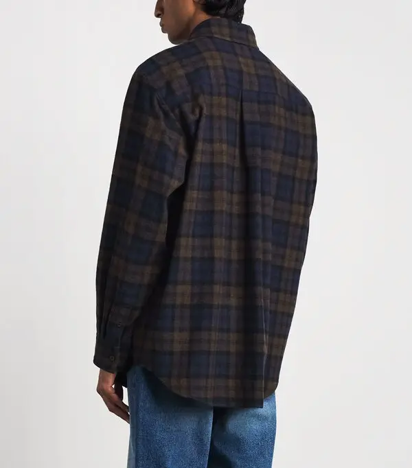 SYSTEM Wool-blend Check Shirt