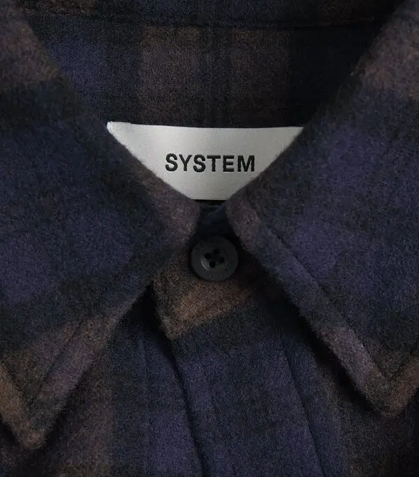 SYSTEM Wool-blend Check Shirt