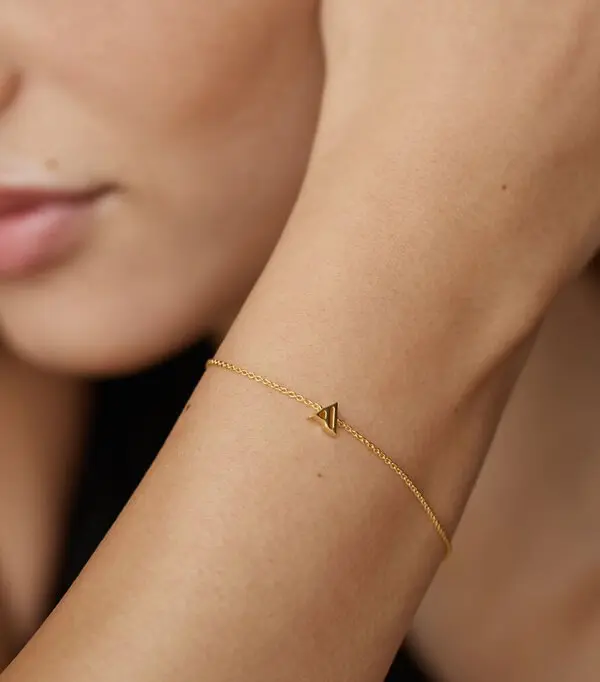 Monica Vinader A Initial Chain Bracelet