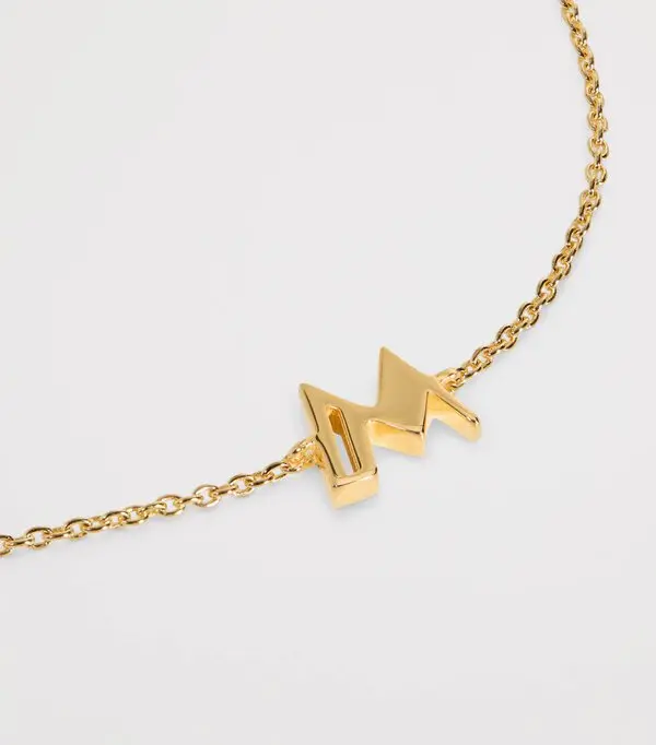 Monica Vinader Vermeil Initial M Chain Bracelet