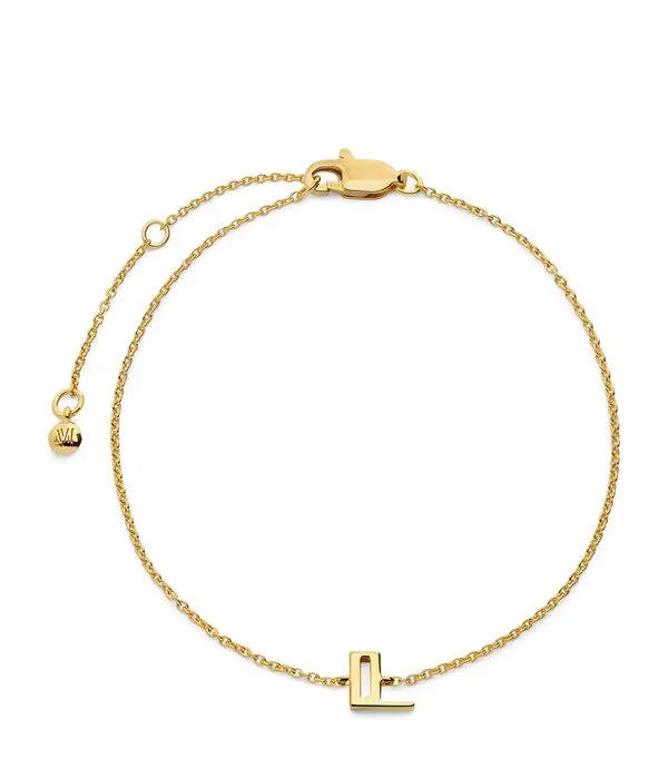 Monica Vinader Vermeil L Initial Chain Bracelet