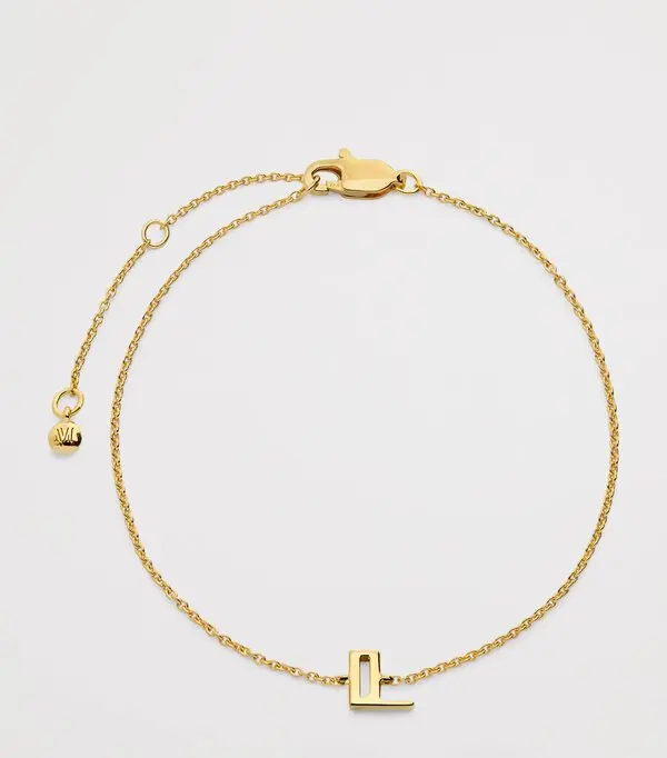 Monica Vinader Vermeil L Initial Chain Bracelet