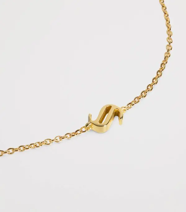 Monica Vinader Vermeil S Initial Chain Bracelet