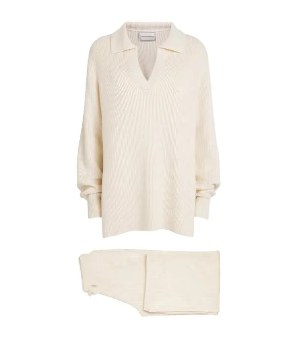 Olivia Von Halle Silk-cashmere-blend Hutton Pyjama Set - Ivory