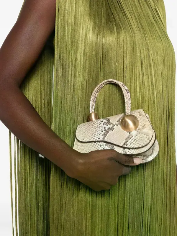 Cult Gaia Mini Kazia Snake-effect Leather Tote Bag