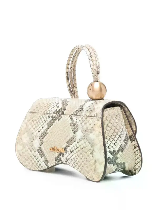 Cult Gaia Mini Kazia Snake-effect Leather Tote Bag